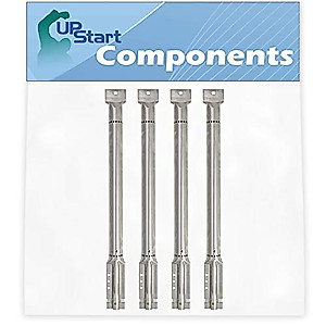 UpStart Components 4-Pack BBQ Gas Grill Tube Burner Replacement Parts for Front Avenue 463269806 - Compatible Barbeque Stainless Steel Pipe Burners