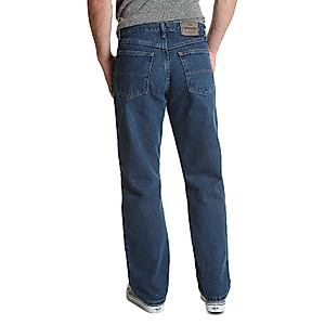 Wrangler Authentics Men's Big & Tall Classic 5-Pocket Relaxed Fit Cotton Jean, Dark Stonewash, 48W x 30L
