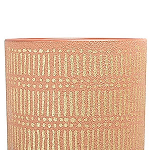 Main + Mesa Stoneware Pots with Gold Pattern, Set of 2