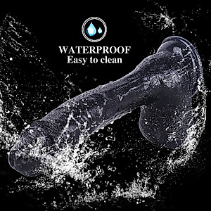 Dildo Realistic Huge Silicone Dildo with Powerful Suction Cup for Hands-Free Play, Realistic Penis for G-Spot Stimulation Dildo Anal Sex Toy