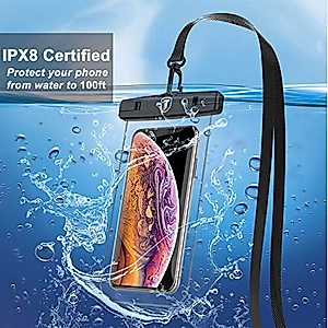 Takfox Waterproof Phone Pouch for Samsung Galaxy S23 Ultra S22 Plus S21 S20 FE Note 20 A02S A12 A03S A13 A14 A11 A21 A51 A71 A32 A23 A42 A52 A53 iPhone 14 Pro Max Cell Phone Dry Bag Case[2-Pack]-Clear