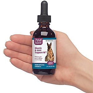 PetAlive Muscle and Joint Support-M - Natural Homeopathic Formula for Joint Pain and Stiffness in Pets - Supports Joint Health and Movement in Dogs and Cats - 59 mL