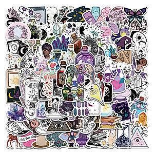 MKZ 200PCS Boho Witchy Apothecary Stickers Witch Sticker Tarot Goth Waterproof Toy Decals for Kid Girl Gift,(FE081FE082GT146GT147)