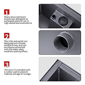 Wentworth 20 Pound Commercial Grease Trap Interceptor for Restaurant Under Sink Kitchen, 10 GPM, WP-GT-10