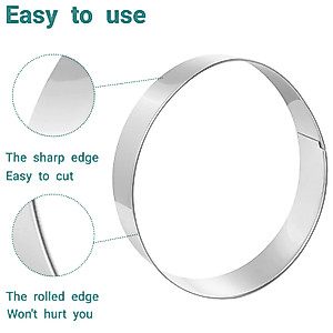 JOB JOL Cookie Cutters 6 PCS, Easter Egg Cookie Cutters, 2.5'' to 4.3''