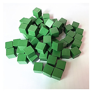 ZYM305 500pcs/set Wood Cubes 10mm Blocks Blank Dice Square Corner Colorful Board Games Dices for Game Pieces Early Education Games Dice (Color : Green)