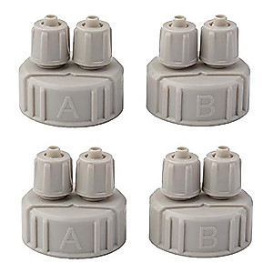 NEWCOMDIGI 4 PCS DIY CO2 Generator Bottle Cap, Quick Twist CO2 Caps, Carbon Dioxide Reactor Parts for Aquarium Plants System, Fish Tank