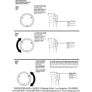 Westbrass Universal Deep Soak PVC Bath Drain, D493244CHM-05, Satin Nickel