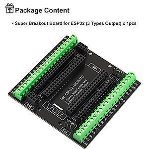 for ESP32 Super Breakout Board 3.81mm / 0.15" Terminal Blocks GPIO Expansion Board 3 Types Output for ESP32 Module ESP-WROOM-32 ESP32-DevKitC