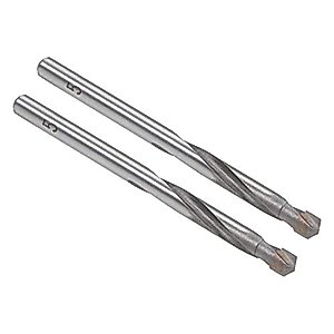 uxcell Cemented Carbide Twist Drill Bits 5mm Metal Drill Cutter for Stainless Steel Copper Aluminum Zinc Alloy Iron 2 Pcs