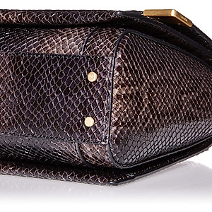 Calvin Klein Fern Top Handle Crossbody, Black Python