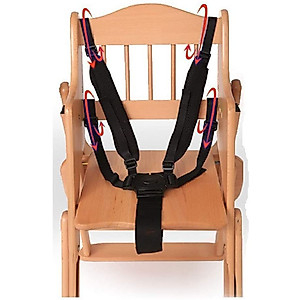 Kakalote 5 Point Child Safety Strap, Pushchair Strap, Buggy Pushchair Adjustable Seat Belt Harness Baby, Universal Baby Safe Belt Holder for Kids Stroller Pram (Black)