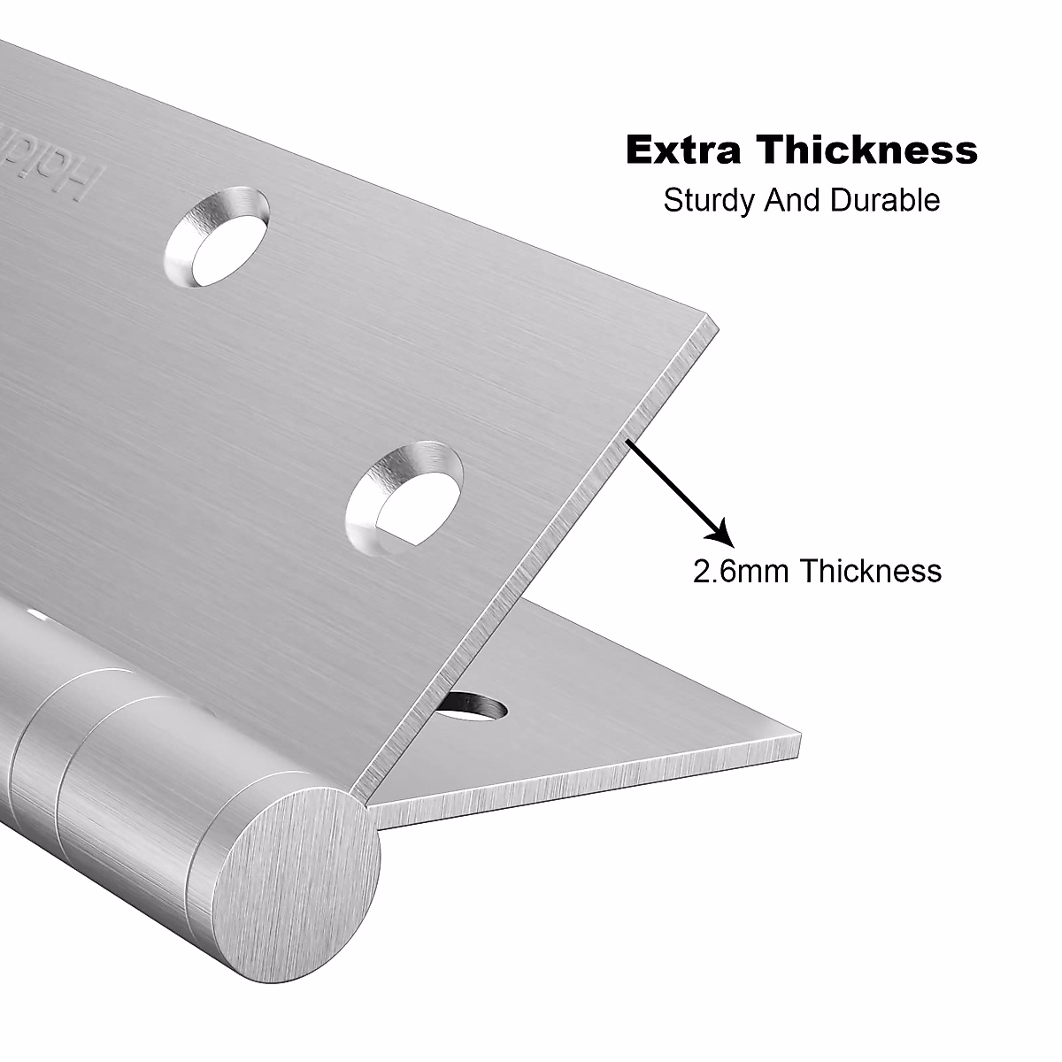 Haidms 3Pack 304 Stainless Steel Silver Ball Bearing Hinges Heavy Duty Door Hinges Brushed Nicekel 3.5 * 3.5 inch Door Hinge Brushed Nickel Door Hinges Interior Door Hinges with Square Corner