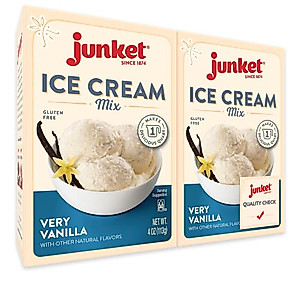 Junket Ice Cream Mix Very Vanilla, 4 Ounce (Pack of 2)