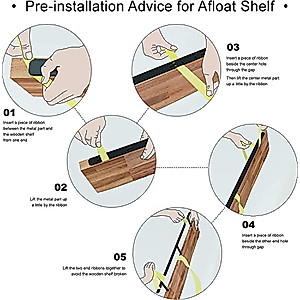 Interbuild Floating Shelf Wall Mounted, Acacia Wood Hanging Storage Shelf for Bathroom, Bedroom, Kitchen, Living Room, Office Decoration 35" x 10" - Brown