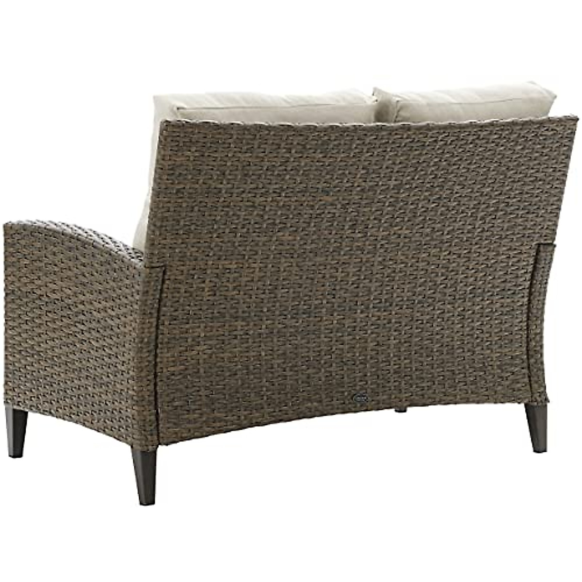 Crosley Furniture CO7161-LB Rockport Outdoor Wicker High Back Loveseat, Light Brown