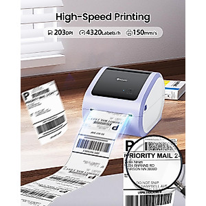 Phomemo Bluetooth Thermal Label Printer 4X6 - D520BT Wireless Shipping Label Printer Build-in Holder, Thermal Label Maker for Return Shipping Package, Compatible with Amazon, USPS, Shopify, Ebay