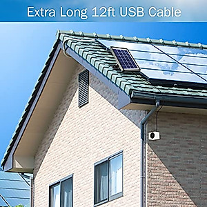 Solar Panel Compatible with Wyze Cam Outdoor, Silicone Solar Panel Powered for Surveillance Camera Outdoor Wireless, with 6V 3.5W Charging Compatible with Your WYZE Wireless Camera Outdoor (Black)