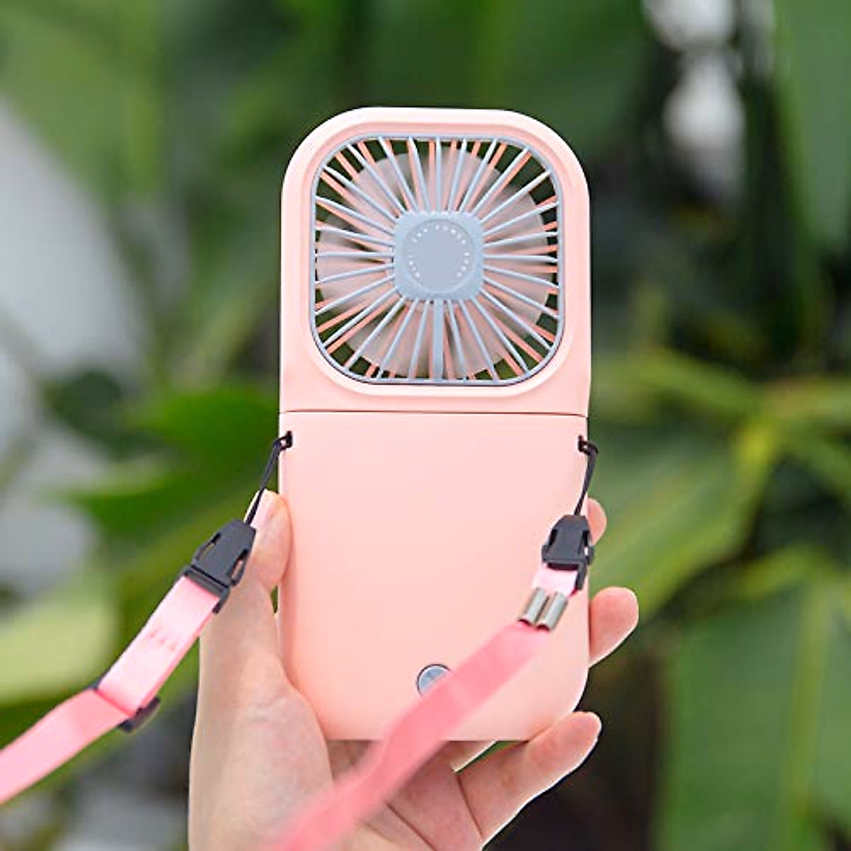New Upgrade Handheld Fan Small Personal Fan with 3 Speeds Neck Rechargeable Portable Fan Powerful Mini USB Outdoor Fan Quiet Small Desk Fan Free Angle Good for Travel Home Office School - Black