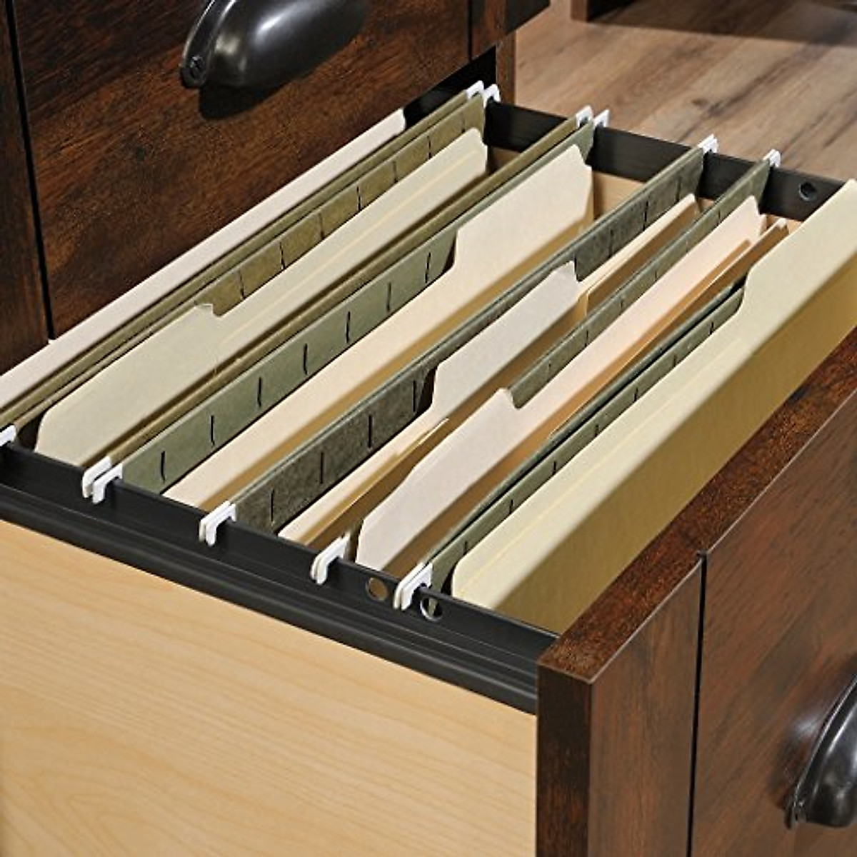 Sauder Harbor View Corner Computer Desk, Curado Cherry finish