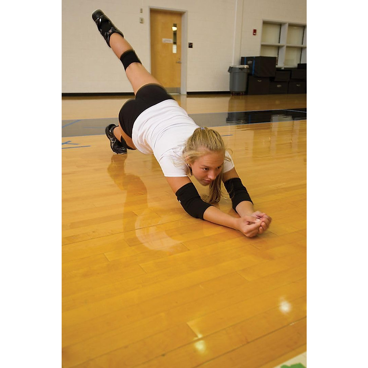 Tandem Sport Volleyball Elbow Pads - Volleyball Pads for Floor Burns and Bruises - Non-Bulky Volleyball Elbow Pads - Black