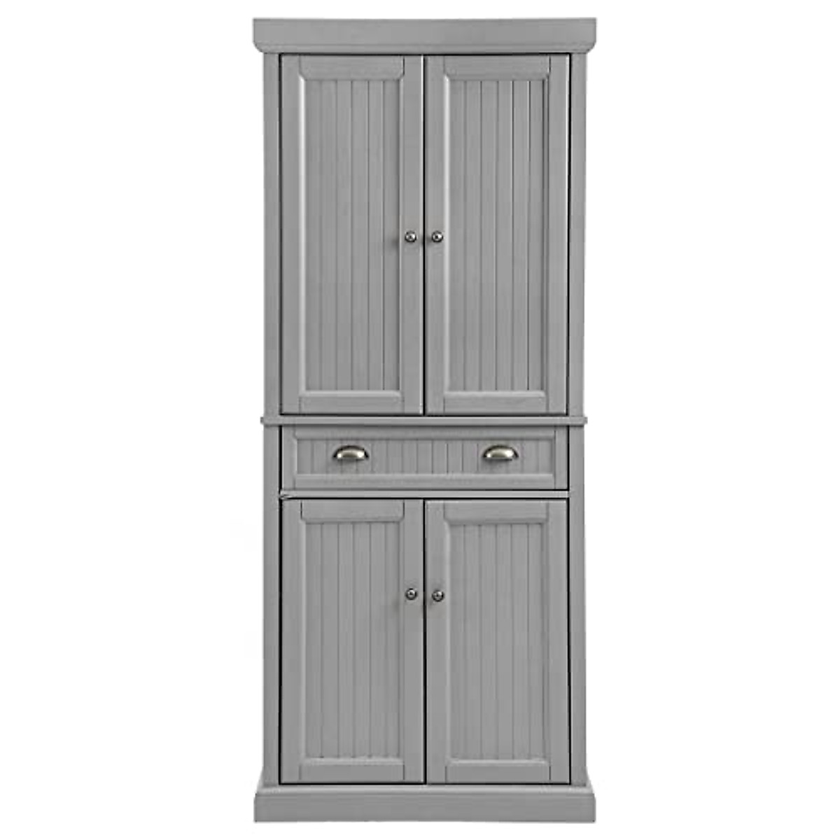 Crosley Furniture Seaside Kitchen Pantry Cabinet, Distressed Gray