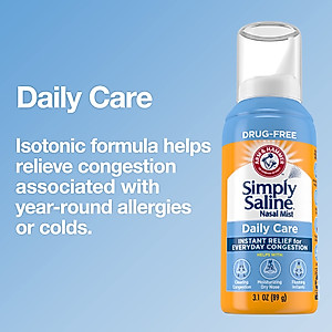 Simply Saline Nasal Mist 3 oz (Pack of 2)