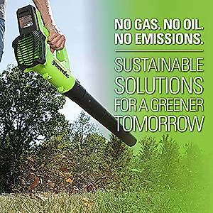 Greenworks 24V Axial Leaf Blower (100 MPH / 330 CFM), 2Ah Battery and Charger Included
