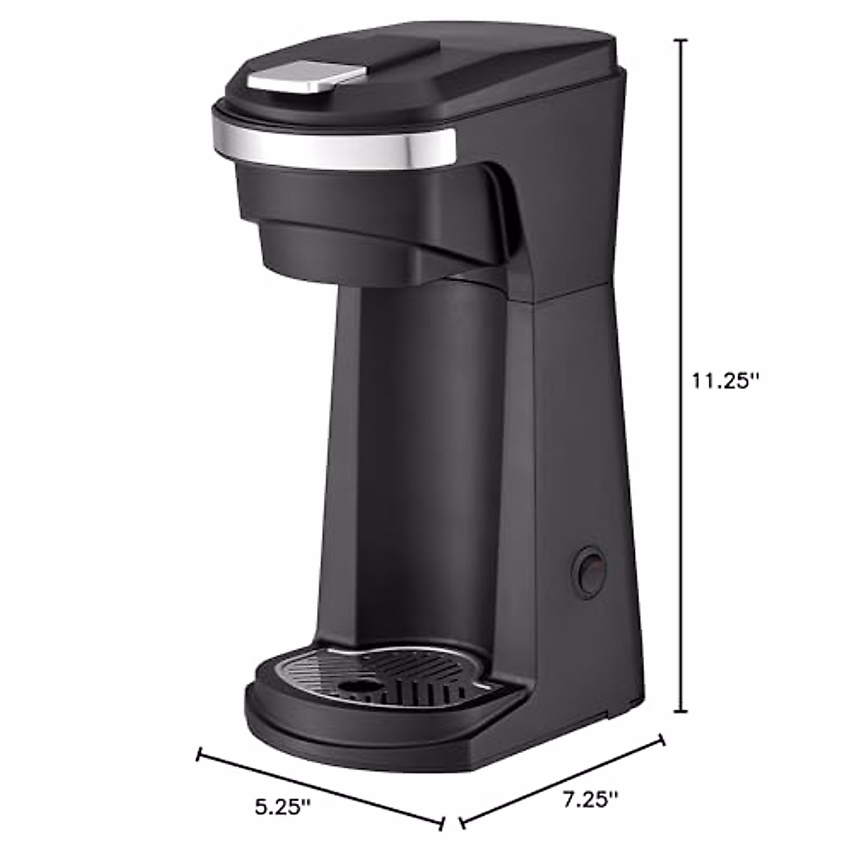 Newhouse Single Serve Coffee Maker compatible with K-cups Water Reservoir, Versatile Ground Coffee & K-Cup Compatibility, Adjustable Tray for Travel Mugs