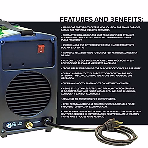 2021 UltraArc 205 200 Amp Multi Process Welder TIG Stick Pulse 50 Amp Plasma Cutter Dual Voltage 110v/220v