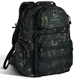 Rodeel Large Storage Backpack Fishing Hiking Tackle Backpack, Saltwater Resistant Fishing Bags