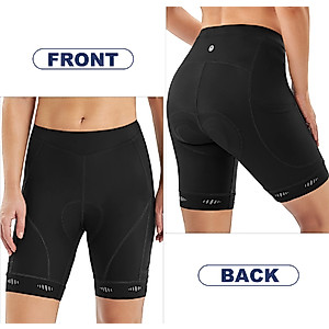 IUGA Padded Bike Shorts Women 4D Breathable Womens Cycling Shorts with Padding Mountain Biking Shorts with Pockets Black