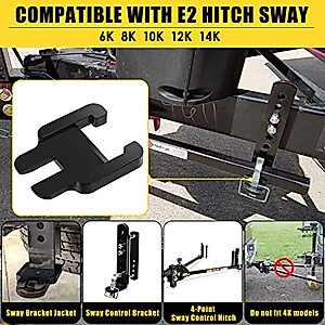 Sway Bar Bracket,E2 Hitch Parts,Weight Distribution Hitch Parts Compatible with E2 Hitch Sway 6k 8k 10k 12k 14k,Sway Control Brackets,Sway Bracket Jacket Eliminate Noise 1pair (2pcs)