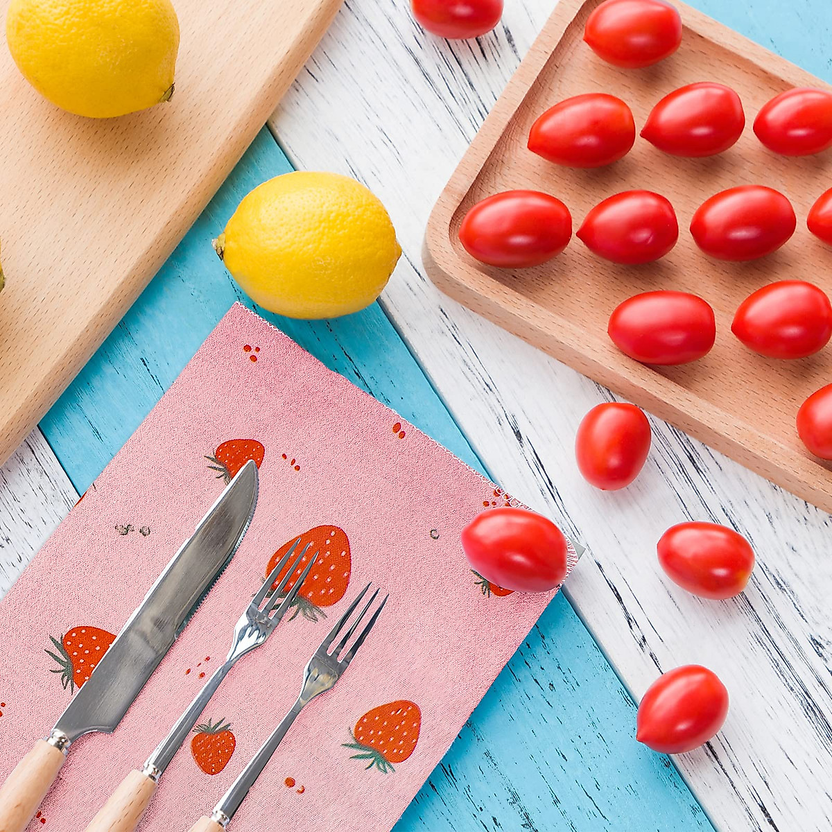 Kumebon Reusable Paper Towels Washable Roll - 25 Pack 100% Cotton Prints Cloth Paper Towels for Kitchen Paperless Paper Towels Napkins Zero Waste Products Alternative Paper Towel Alternative