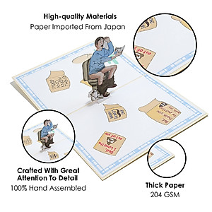 PIDELIGHT Funny Pop-Up Cards - This Is My Dad Trying To Read This Card Hilarious 3D Popup Birthday Card, Greeting Card Thanksgiving, Christmas Gift For Dad, Grandpa From Son Daughter Wife