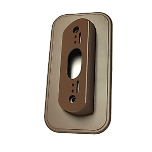 Wall Plate with 30 Degree Angle Mount for Nest Hello Video Door Bell - Coffee