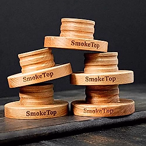 SmokeTop Cocktail Smoker Kit 5 Pack - Old Fashioned Chimney Drink Smoker for Cocktails, Whiskey, & Bourbon - by Middleton Mixology (Cherry)