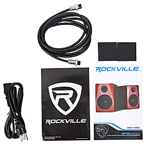 Rockville 5.25" 2-Way 250W Active/Powered USB Studio Monitor Speakers Pair (APM5C)