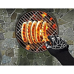 Heat Guardian Heat Resistant Gloves – Protective Gloves Withstand Heat Up To 932℉ – Use As Oven Mitts, Pot Holders, Heat Resistant Gloves for Grilling – Features 5” Cuff for Forearm Protection