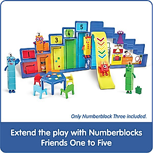 hand2mind Numberblocks Step Squad Mission Headquarters, Play Figure Playsets, Toddler Play House Toys, Action Figure Playset, Number Toys, Toy Figures, Math Toys for Kids 3-5, Birthday Gifts for Kids