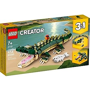 LEGO Creator 3-in-1 Crocodile 31121 Building Toy Featuring Wild Animal Toys (454 Pieces)
