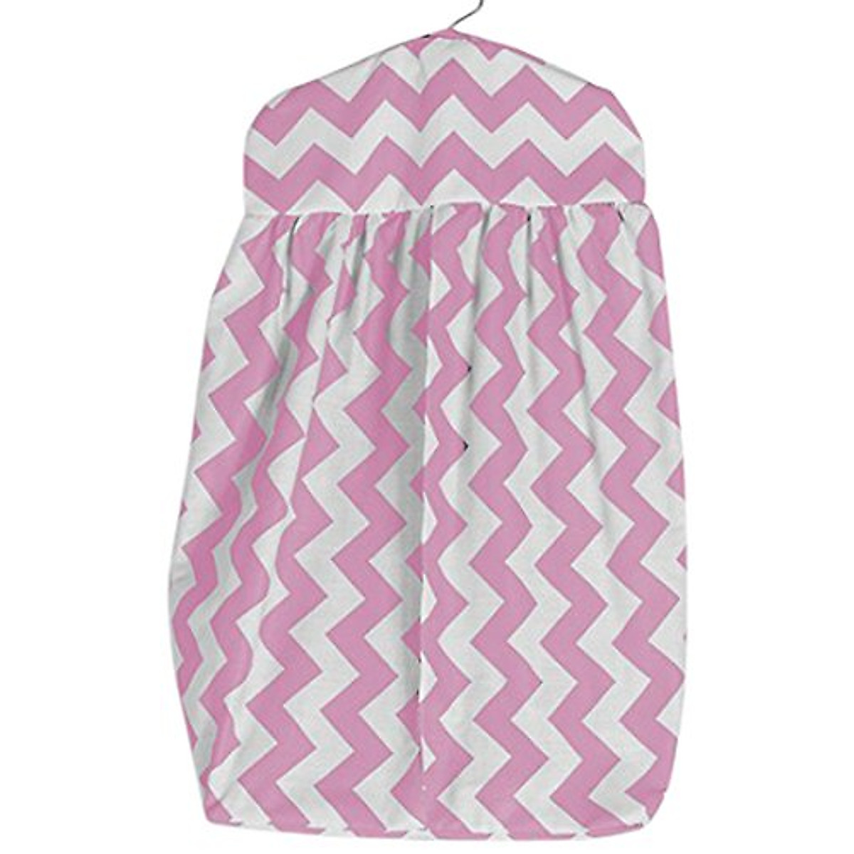Baby Doll Bedding Chevron Dot Diaper Stacker, Pink