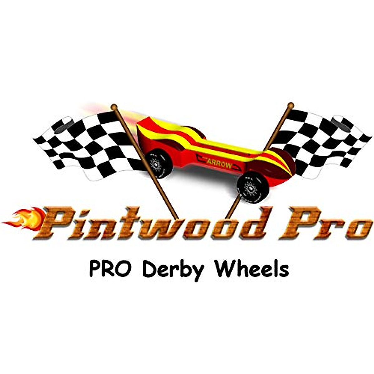 Pintwood Pro Wheels for Derby Car Racing | Deep Hub Stores Graphite | from Pinewood Pro