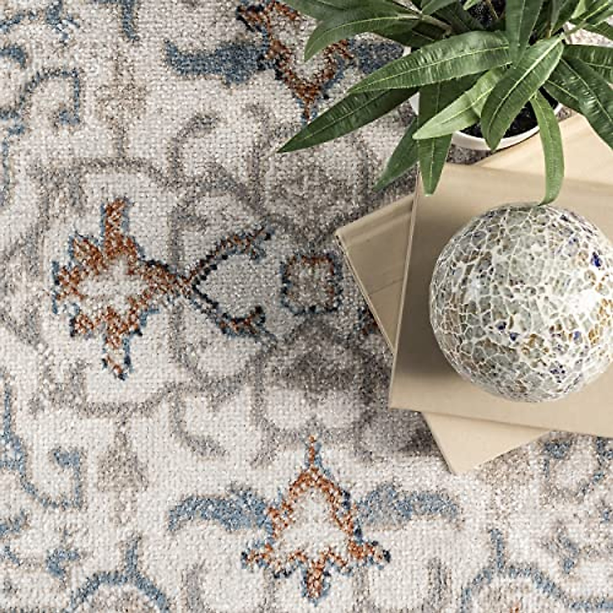 nuLOOM Cady Machine Washable Transitional Area Rug, 8' x 10', Beige