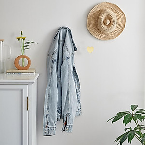 RR-RUOSHUI Heart Shaped Coat Hook, Decorative Wall Hook, Single Prong Robe Hook for Clothes Bags Hats Simple Fashion Style Decoration Home Bathroom Wall Mounted Hangger Hooks 4 Pieces