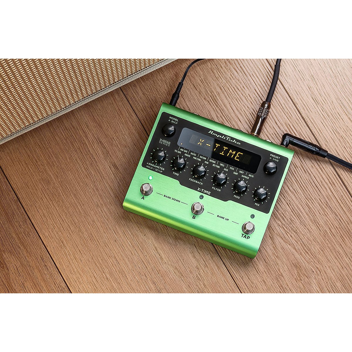 IK Multimedia AmpliTube X-TIME Delay pedal, All-new, audiophile delay algorithms, from tape to bucket to crystal-clear