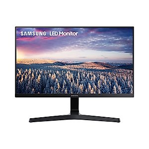 Samsung Business SR35 Series 24-Inch FHD 1080p Computer Monitor, 75Hz, IPS Panel, HDMI, VGA (D-Sub), VESA Compatible, Ultra-Thin 3-Sided Border-Less Bezel (LS24R356FZNXZA) (Renewed), Black
