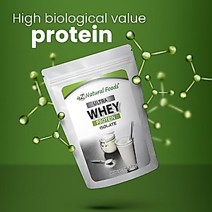 Z Natural Foods Whey Protein Powder Isolate, Unsweetened Protein Powder Enriched with Vital Proteins for Weight Loss, 100% Pure, Gluten Free, Non-GMO, Kosher, 5 lb