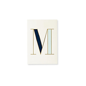 kate spade new york Initial Notepad, Desktop Memo Pad Includes 100 Blank Pages, M (Blue)