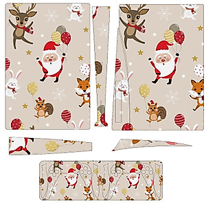 AoHanan Merry Christmas with Santa Clause 5 Skin Controller Accessories Cover Skins Anime Vinyl Cover Sticker Full Set for 5 Disc Edition
